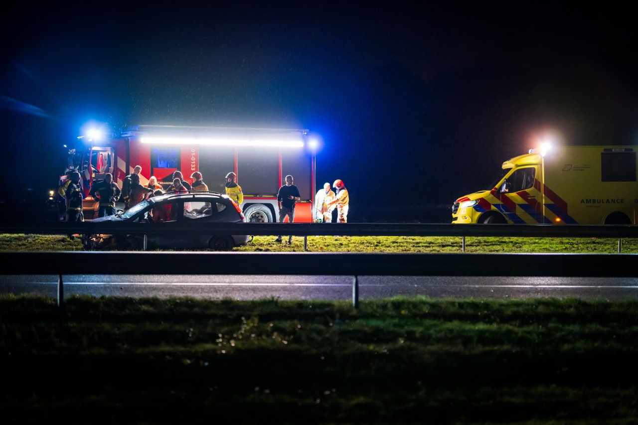 Gewonde na ongeval op A7 bij Scharmer - NoorderNieuws